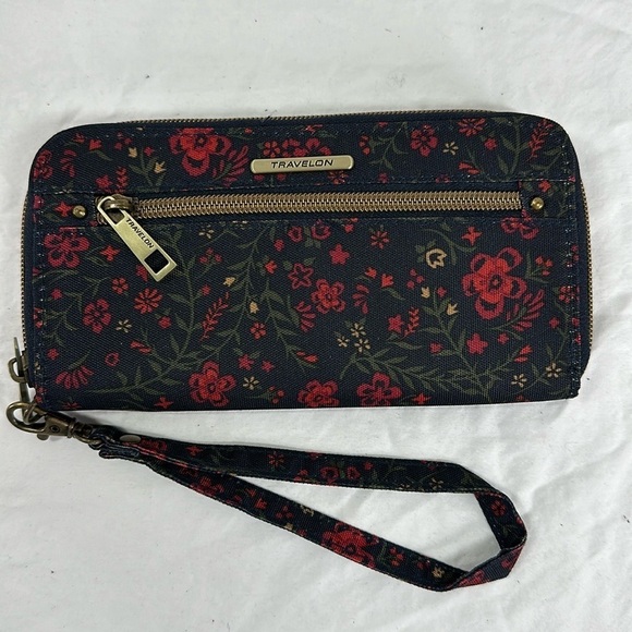 Travelon | Bags | Travelon Wristlet Floral Wallet | Poshmark